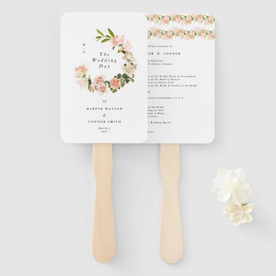 Elegant Rose Romance Wedding Hand Fan | Zazzle.com