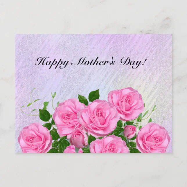 Elegant Roses,Colorful,Abstract Postcard | Zazzle