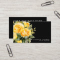 Elegant Roses Yellow Black Flowers Business Cards | Zazzle