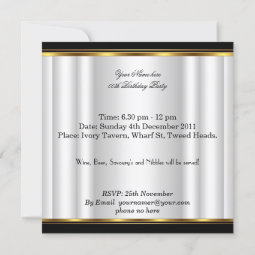 Elegant Royal Black Gold Birthday Prince King 2B Invitation | Zazzle