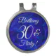 Elegant Royal Blue 30 and Flirty Birthday Party Golf Hat Clip | Zazzle