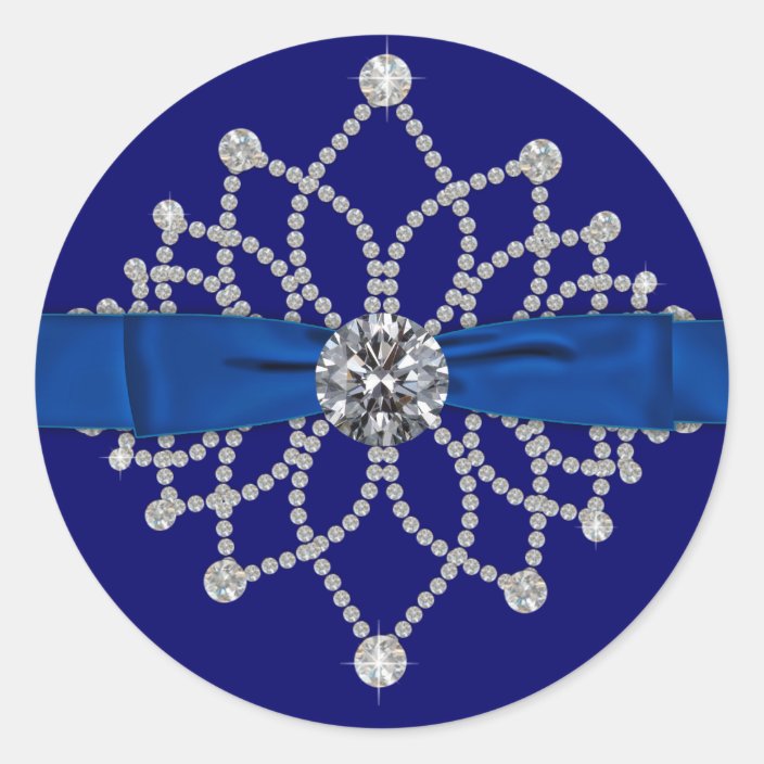 Elegant Royal Blue Diamonds Sticker | Zazzle.com
