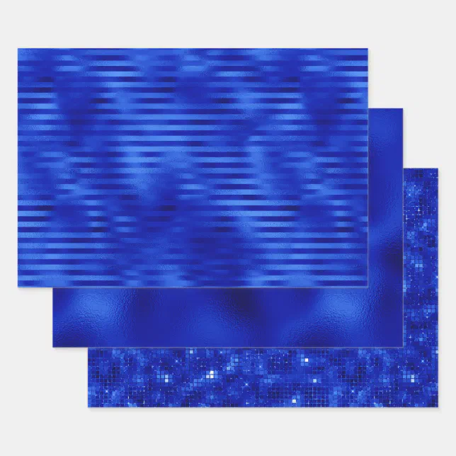 Elegant Royal Blue Foil Hanukkah Wrapping Paper Sheets | Zazzle