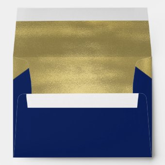 Elegant Royal Blue Gold Envelope | Zazzle