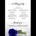 Elegant Royal Blue Rose Budget Wedding Program | Zazzle