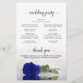 Elegant Royal Blue Rose Budget Wedding Program | Zazzle