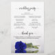 Elegant Royal Blue Rose Budget Wedding Program | Zazzle