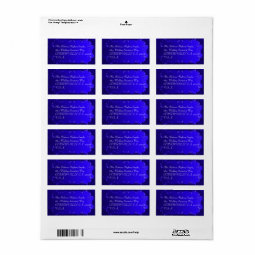 Elegant Royal Blue Wedding Address Labels | Zazzle