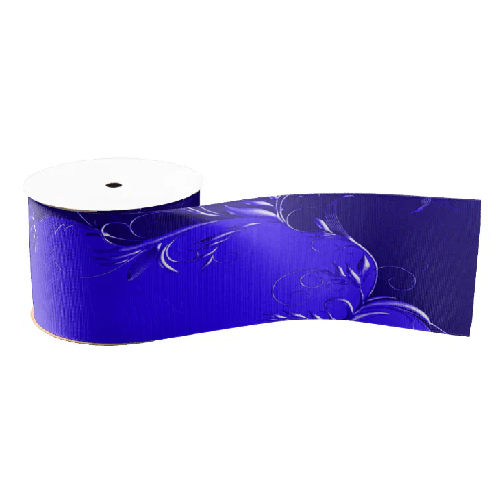 Elegant Royal Blue Wedding Grosgrain Ribbon | Zazzle