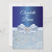Elegant royal blue wedding Invitation | Zazzle
