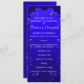 Elegant Royal Blue Wedding Program | Zazzle