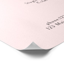 Elegant, royal, lightpink price list poster | Zazzle