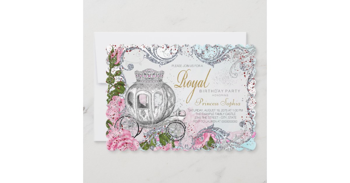 Elegant Royal Princess Birthday Party Invitation | Zazzle