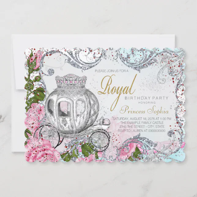 Elegant Royal Princess Birthday Party Invitation | Zazzle