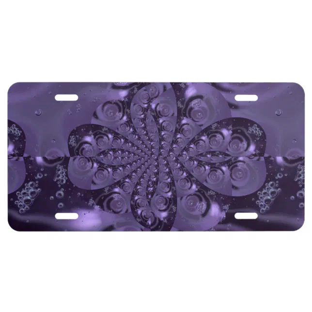 Elegant Royal Purple Liquid Sparkle License Plate | Zazzle