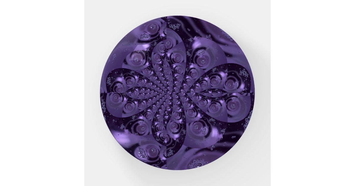 Elegant Royal Purple Liquid Sparkle Paperweight | Zazzle