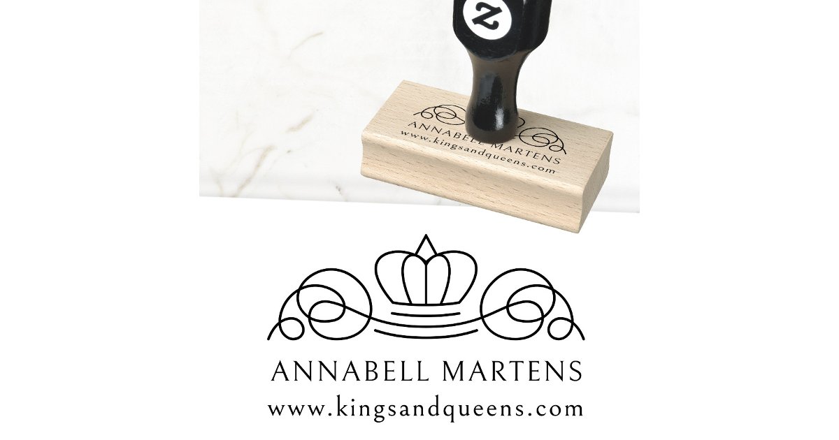Elegant, royal rubber stamp | Zazzle
