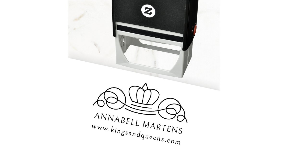 Elegant, royal self-inking stamp | Zazzle