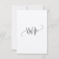 Elegant RSVP Card With Meals, Romantic Script | Zazzle