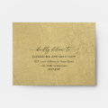 Elegant RSVP Envelope in Gold and Inside in Black | Zazzle
