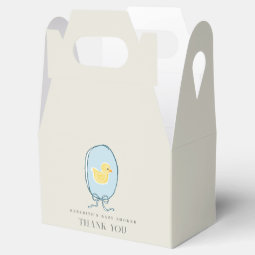 Elegant Rubber Ducky Ribbon Baby Shower Favor Boxes | Zazzle
