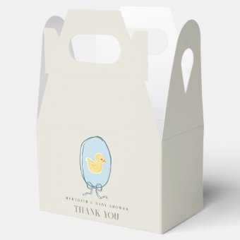 Elegant Rubber Ducky Ribbon Baby Shower Favor Boxes | Zazzle