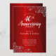 Elegant Ruby Red 40th Anniversary Invitation | Zazzle