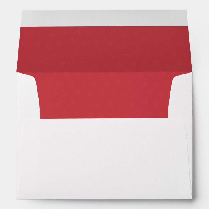 Elegant Ruby Red Lined Envelope | Zazzle
