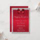Elegant Ruby Red, Silver Glitter Wedding Reception Invitation | Zazzle