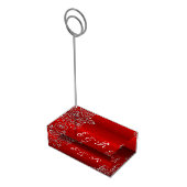 Elegant Ruby Red Wedding Place Card Holder | Zazzle