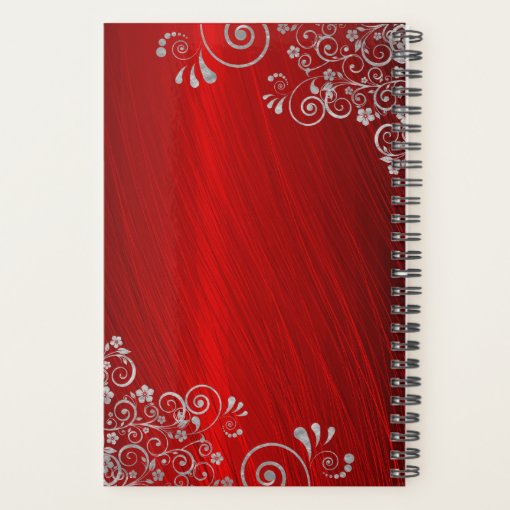 Elegant Ruby Red Wedding Planner | Zazzle