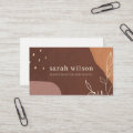 Elegant Rust Abstract Brown Orange Leafy Foliage Business Card | Zazzle