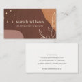 Elegant Rust Abstract Brown Orange Leafy Foliage Business Card | Zazzle