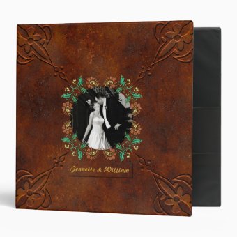 Elegant Rust Look wedding Album Binder | Zazzle
