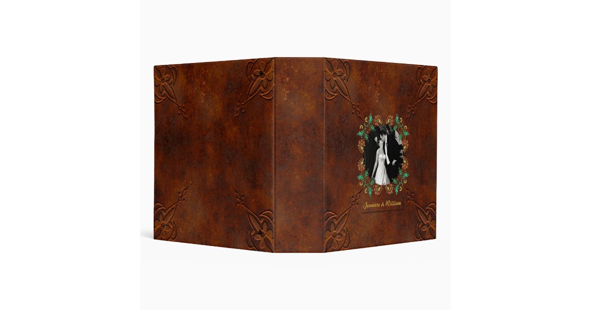 Elegant Rust Look wedding Album Binder | Zazzle