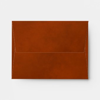 Elegant Rust Orange and Gold Lace Wedding RSVP Envelope | Zazzle
