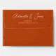 Elegant Rust Orange Calligraphy Address Wedding Envelope | Zazzle
