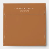 Elegant Rust Orange Watercolor Bridal Shower Envelope | Zazzle