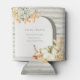 Elegant Rustic Autumn Pumpkin Arch Floral Wedding Can Cooler | Zazzle