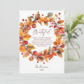 Elegant Rustic Autumn Wreath Thanksgiving Holiday Card | Zazzle