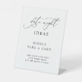 Elegant Rustic Chic Date Night Ideas Sign | Zazzle
