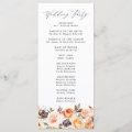 Elegant Rustic Fall Floral Wedding Ceremony Program | Zazzle