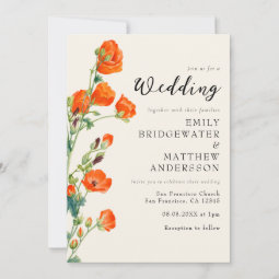Elegant Rustic Floral Wedding Invitation | Zazzle