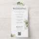 Elegant Rustic Greenery QR Code Wedding All In One Invitation | Zazzle
