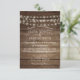 Elegant Rustic Lights Wedding Card | Zazzle