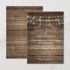 Elegant Rustic Lights Wedding Card | Zazzle