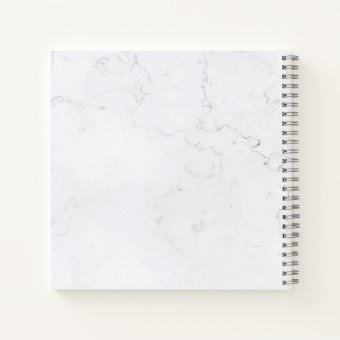 Elegant Rustic Marble Stone Ivory Grey Monogram Notebook | Zazzle
