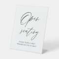 Elegant Rustic Open Seating Sign, Find Your Seat Pedestal Sign | Zazzle