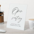 Elegant Rustic Open Seating Sign, Find Your Seat Pedestal Sign | Zazzle