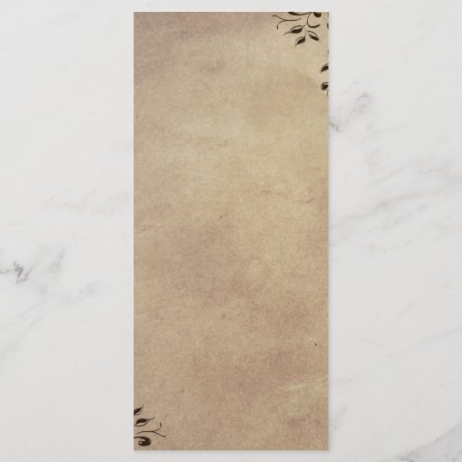 Elegant Rustic Parchment Paper Scroll Design Menu | Zazzle